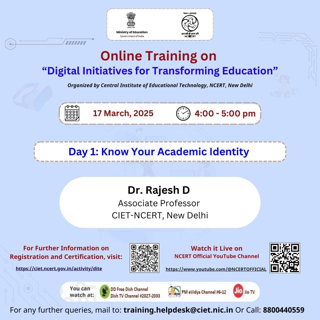 Digital Initiatives for Transforming Education | Central Institute of ...