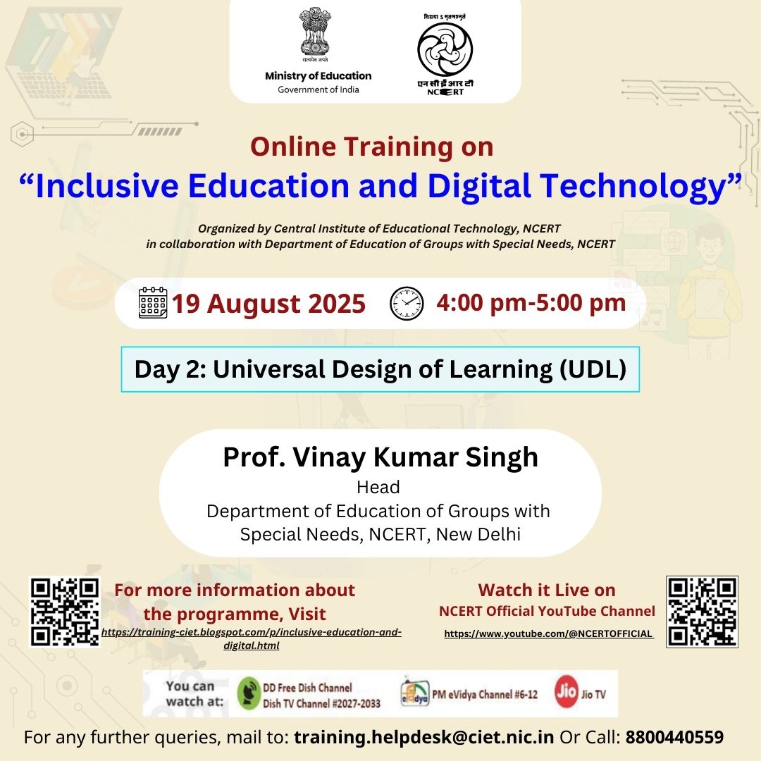 Inclusive Education and Digital Technology | Central Institute of ...