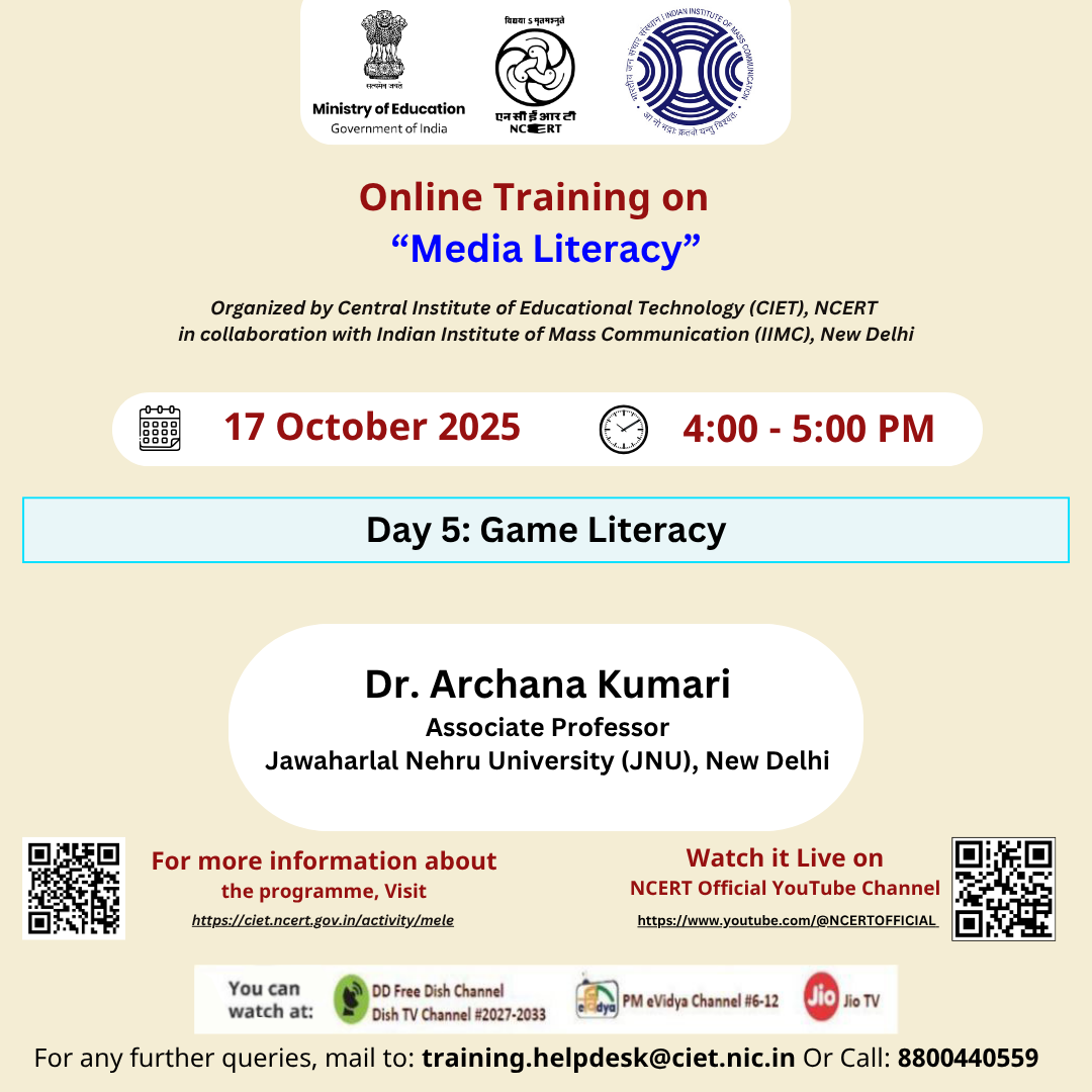 Media Literacy | Central Institute of Educational Technology | A ...