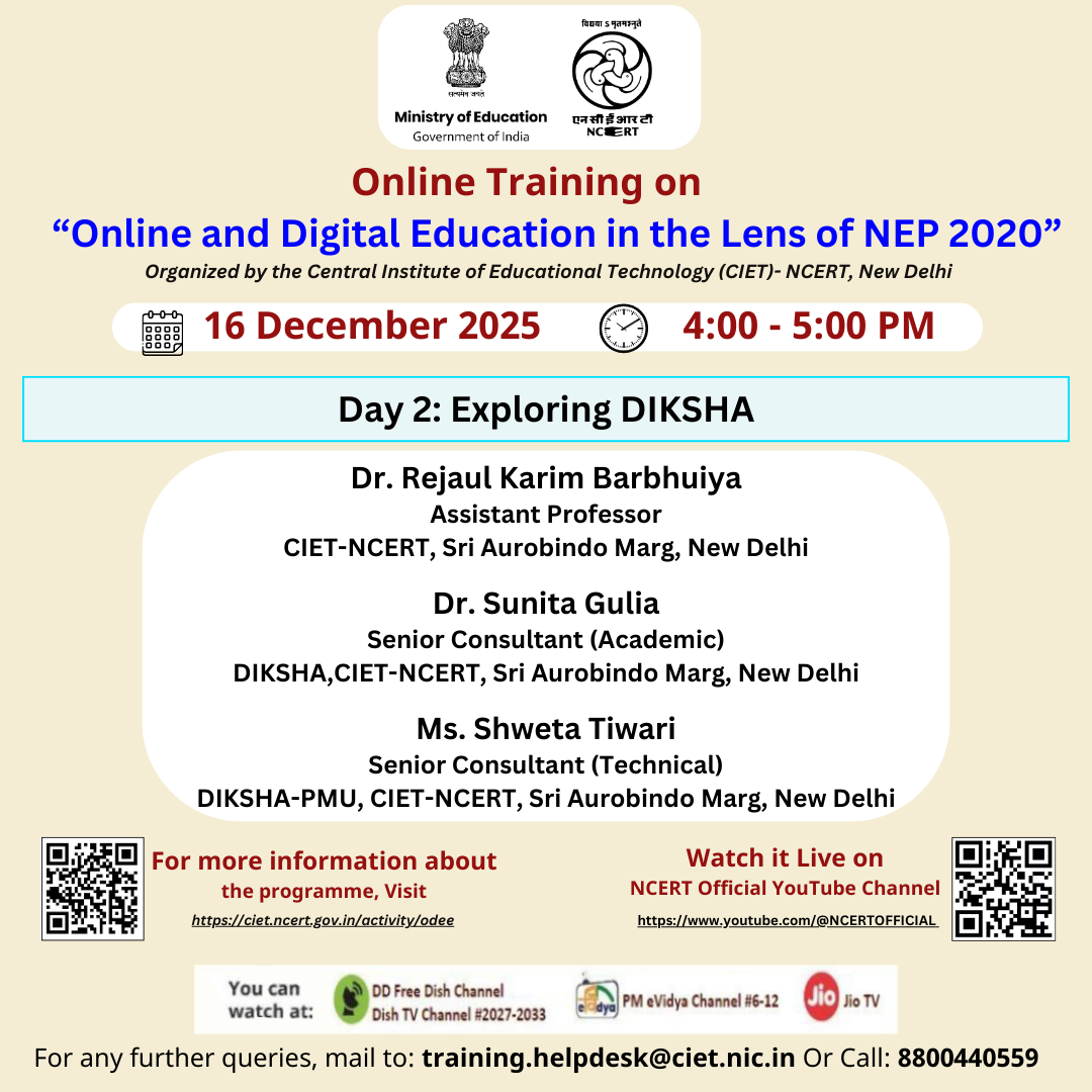 Online and Digital Education in the Lens of NEP 2020 | Central ...