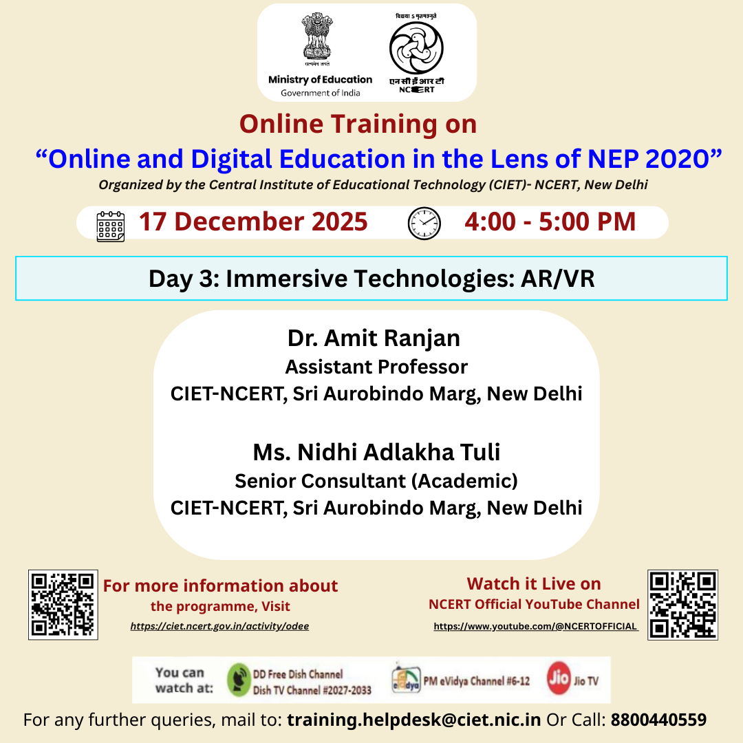 Online and Digital Education in the Lens of NEP 2020 | Central ...