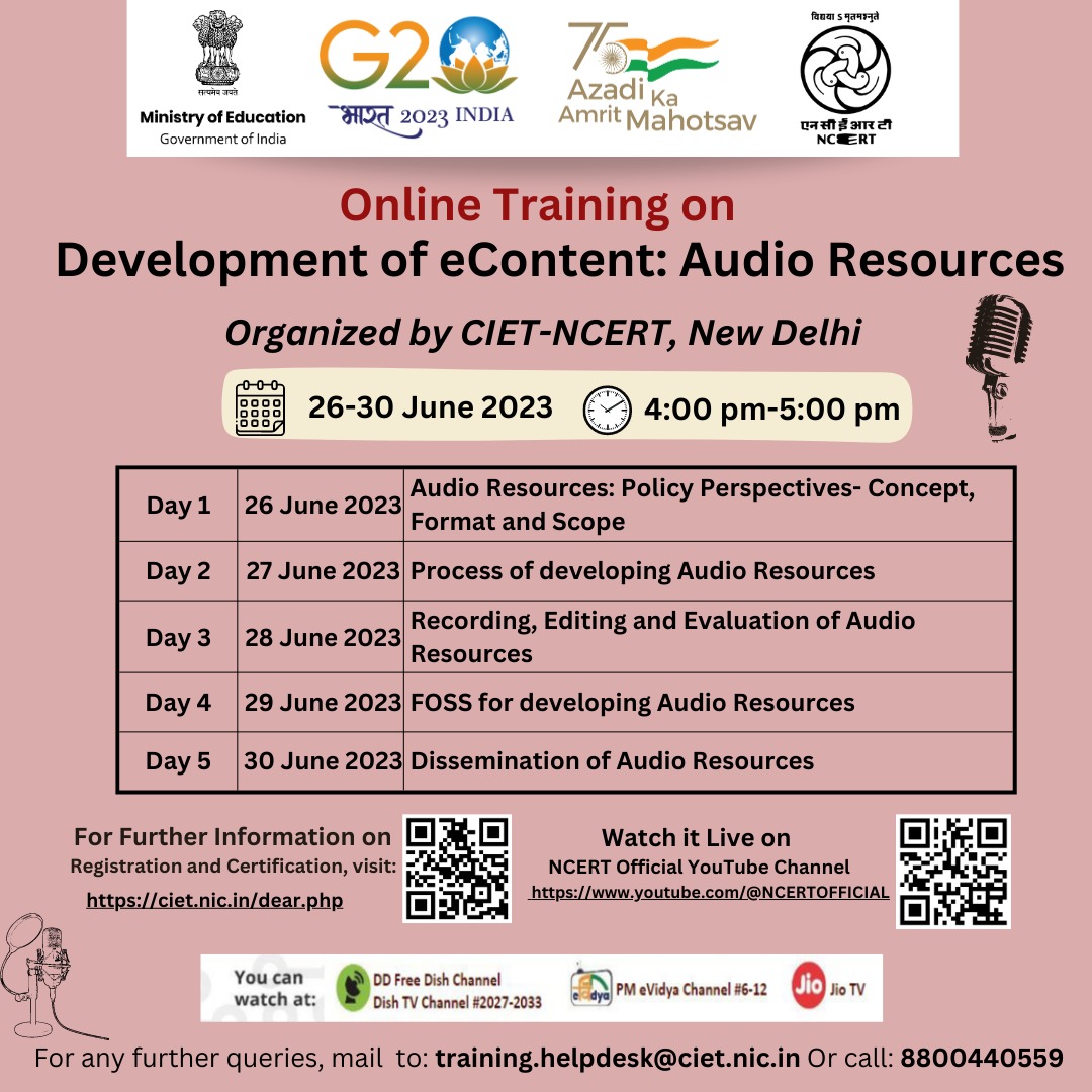 Development of eContent: Audio Resources | Central Institute of ...