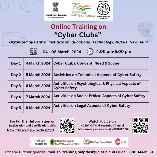 Cyber Clubs | Central Institute of Educational Technology | A ...